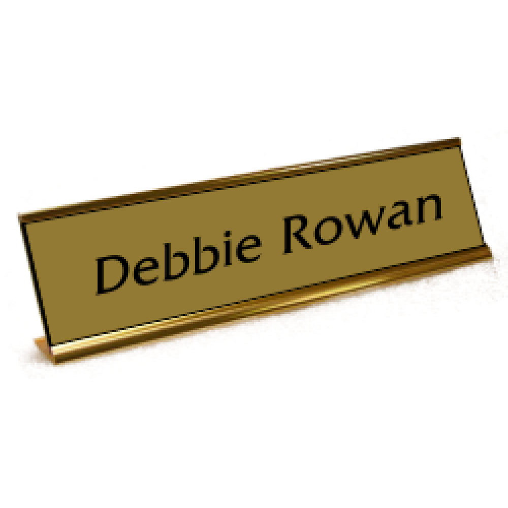 BRS - 2" x 8" Plastic Engraved Name Plate